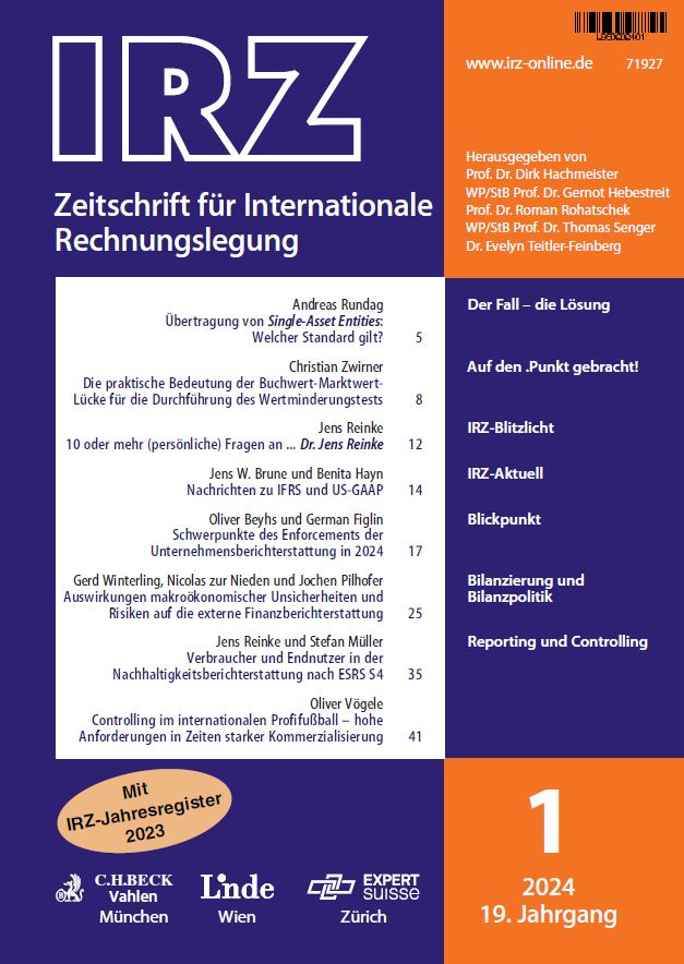 Startseite |IRZ - Zeitschrift für Internationale Rechnungslegung