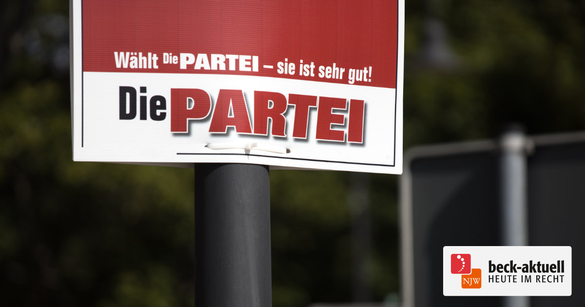 Würg‘ mich, Baby: Hessischer Rundfunk muss die-PARTEI-Wahlwerbespot ...