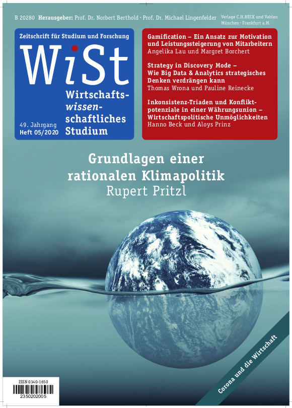 Das aktuelle Heft | WiSt - Wirtschaftswissenschaftliches Studium